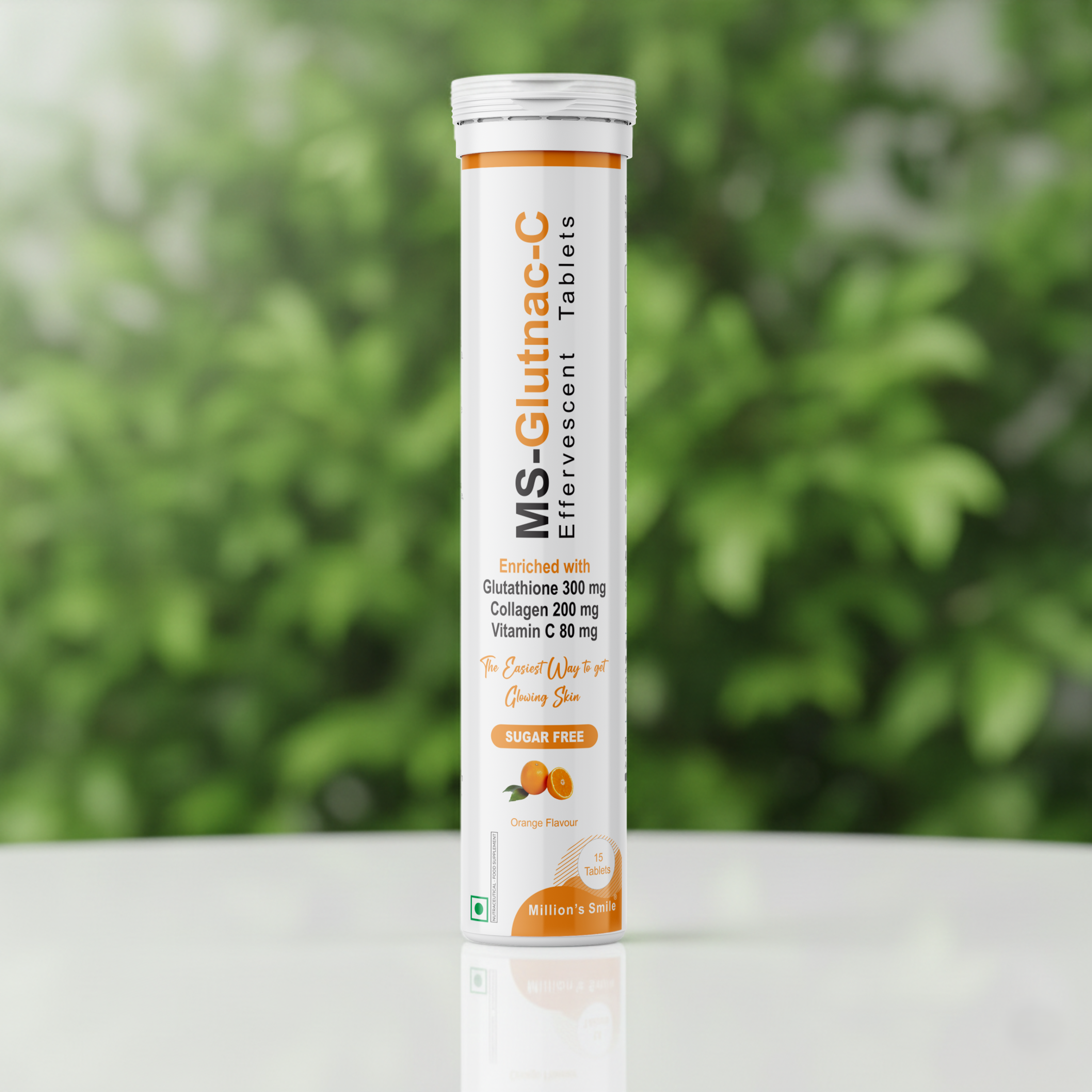 MS-Glutnac-C Effervescent Tablets – Orange Flavour (15 Tablets ...